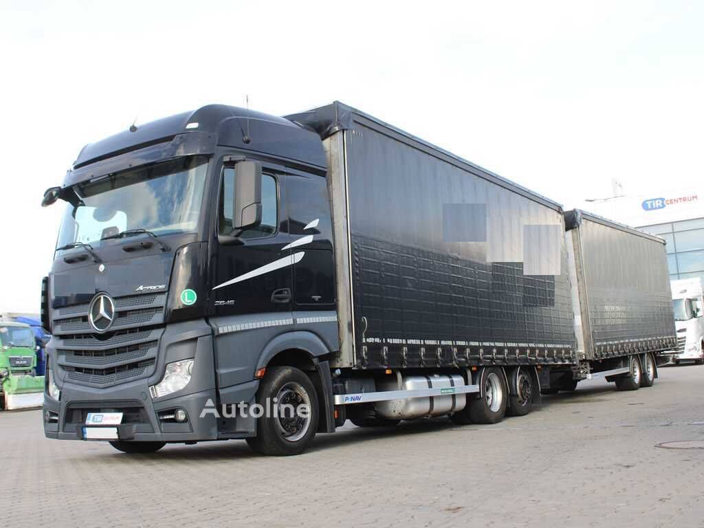 Mercedes-Benz Actros 2545 kamion sa klizna zavesa cerada + prikolica sa kliznom ceradom