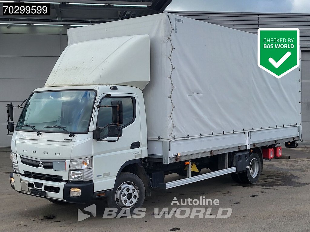 Mitsubishi Fuso 7C18 4X2 7.5tonner Curtainsider Ladebordwand Automatic Euro 6 kamion sa klizna zavesa cerada