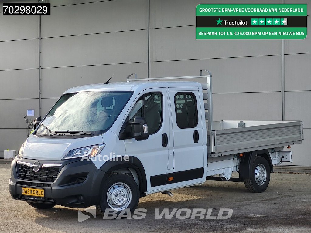 Novi Opel Movano 140PK Driezijdige Kipper Dubbel Cabine Airco Cruise Euro6 kamion s ravnom platformom < 3.5t