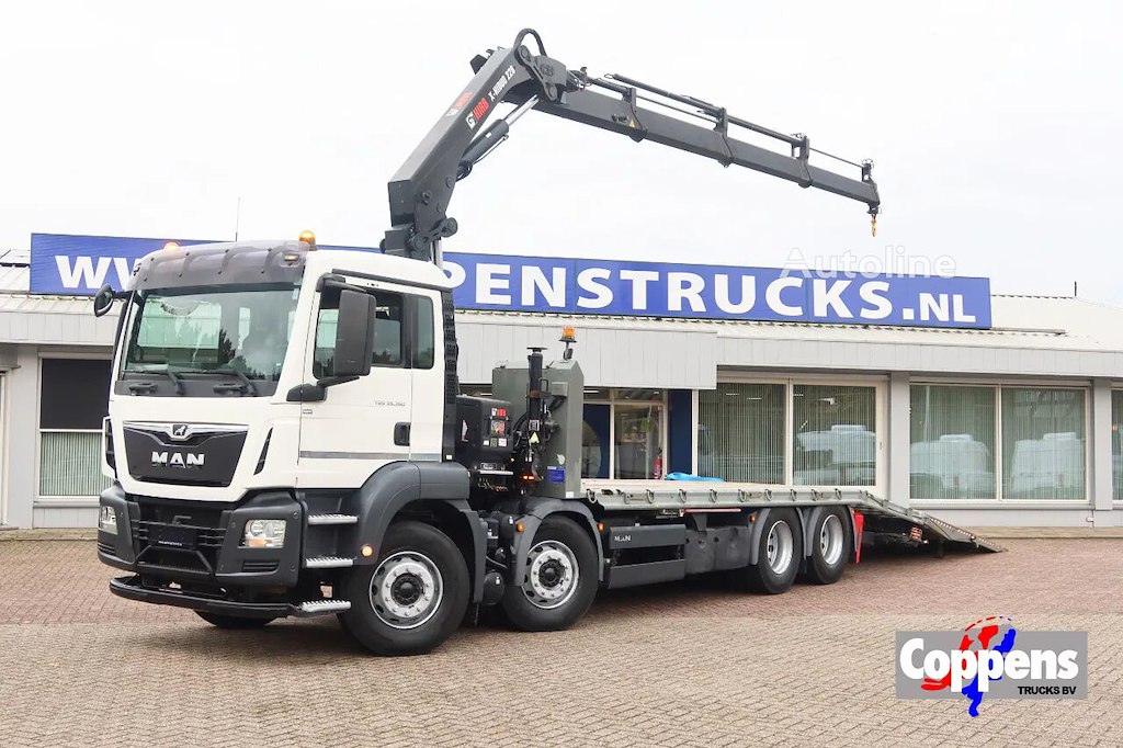 MAN TGS 35.360 Oprijwagen + HIAB 228 E3 Kraan 8x2 autotransporter