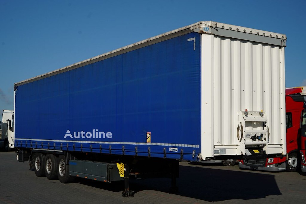 Krone FIRANKA / STANDARD / KOSZ NA PALETY / OŚ PODNOSZONA / DACH PODNO poluprikolica sa kliznom ceradom