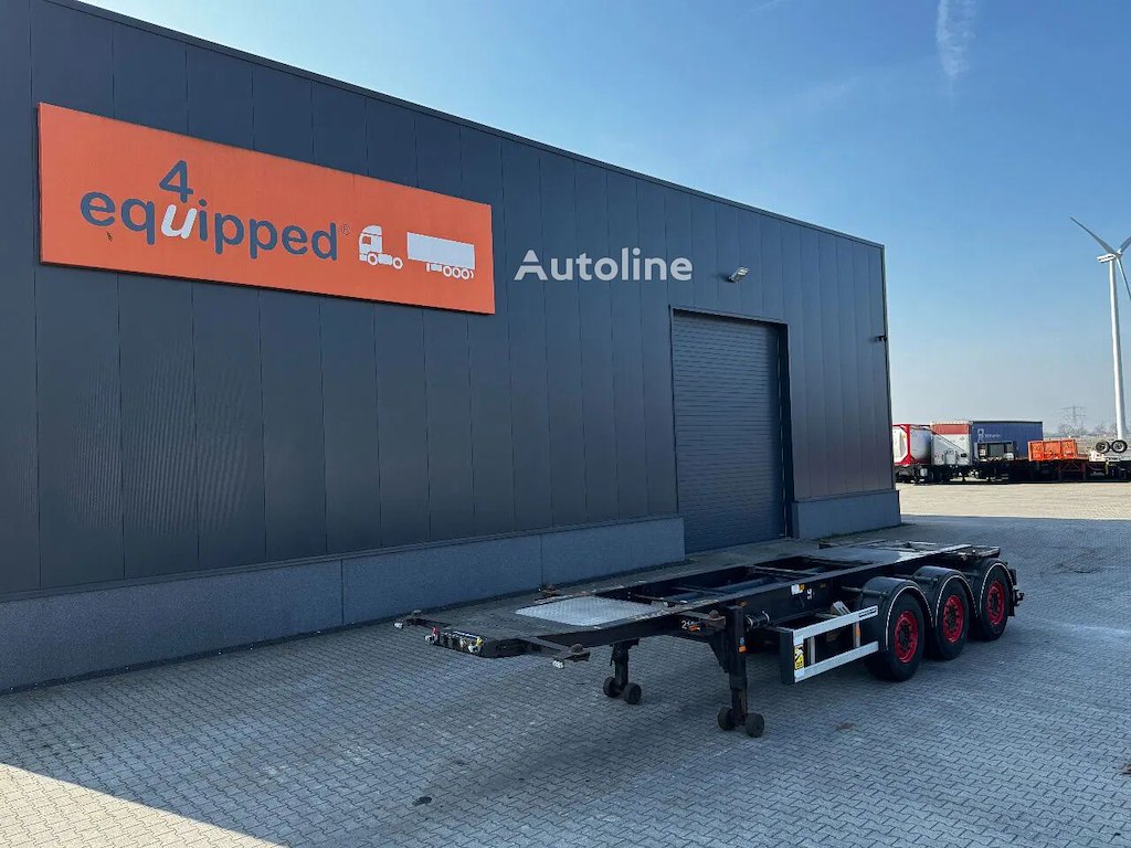 Burg 20FT/3-axles, SAF INTRADISC, ADR (EXII, EXII, FL, AT), 2x LIFTAX poluprikolica za prevoz kontejnera