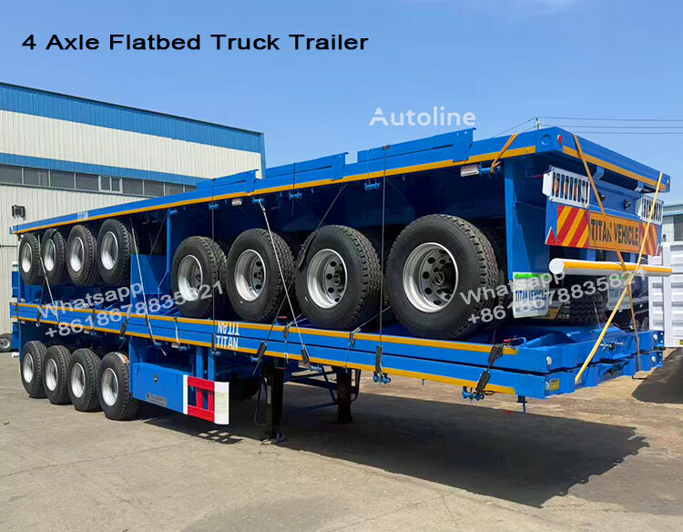 Nova 4 Axle Platform Semi Flatbed Trailer Manufacture poluprikolica platforma