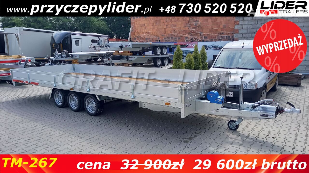 Nova Temared TM-267 WYPRZEDAŻ przyczepa 588x211x30cm, Carplatform 6021/3S, po prikolica sa ravnom platformom