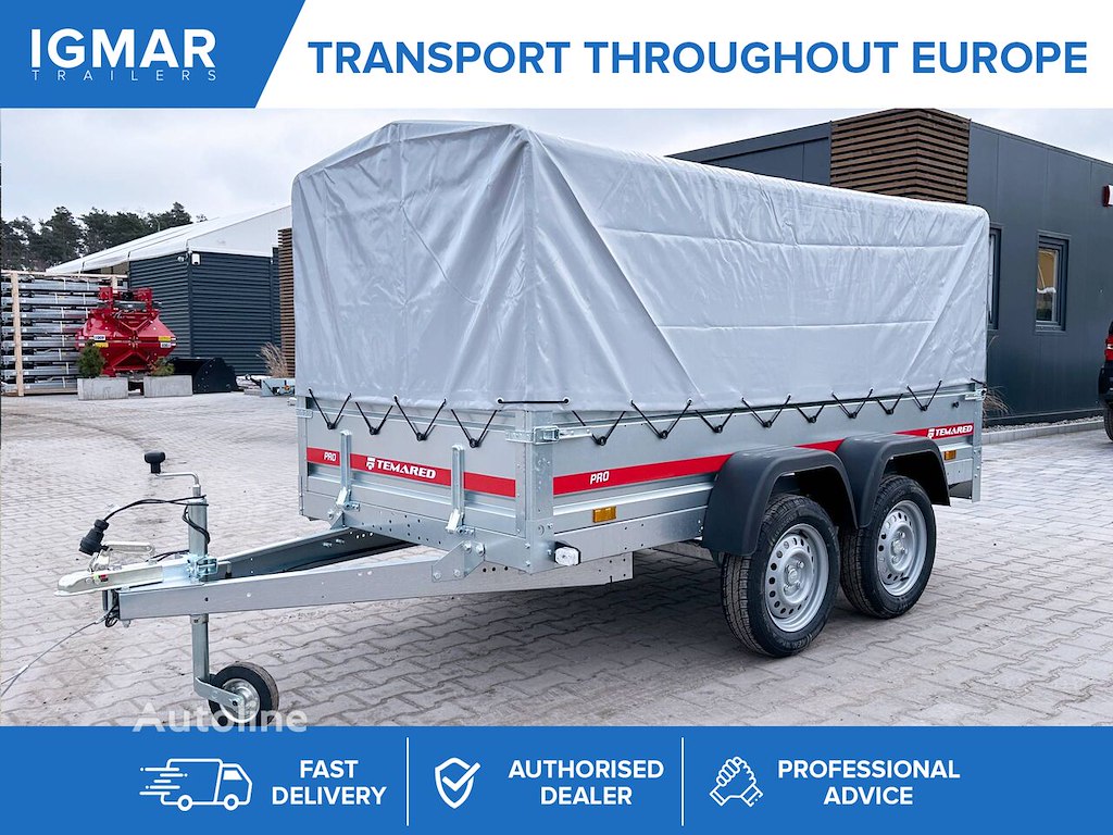 Nova Temared Car Trailer 264x126 cm | 750 kg GVW with tarpaulin 80 cm prikolica sa ceradom