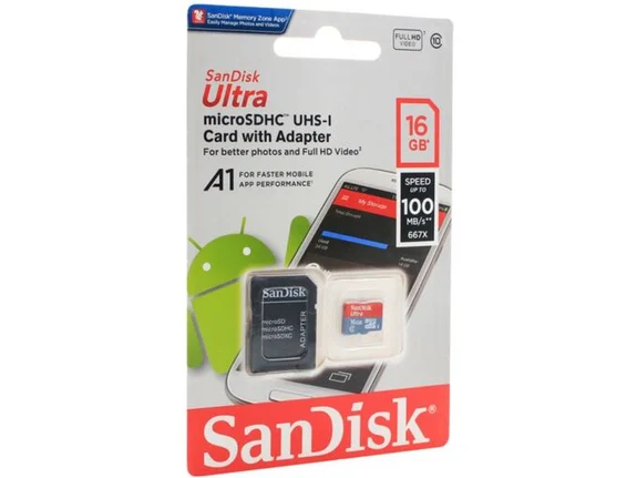 SanDisk Memorijska kartica sa adapterom SDHC 16GB Ultra Micro 100MB/s Class 10 216137