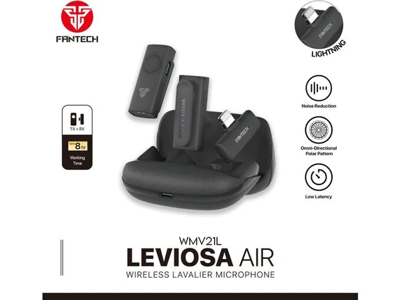 Fantech Mikrofon Wireless Lavalier Leviosa Air WMV21L (Dual Mic) Lightning 213457