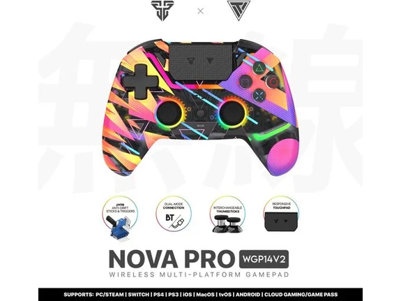 Fantech Joypad wireless WGP14V2 NOVA PRO multiplatform Rainbow 218224