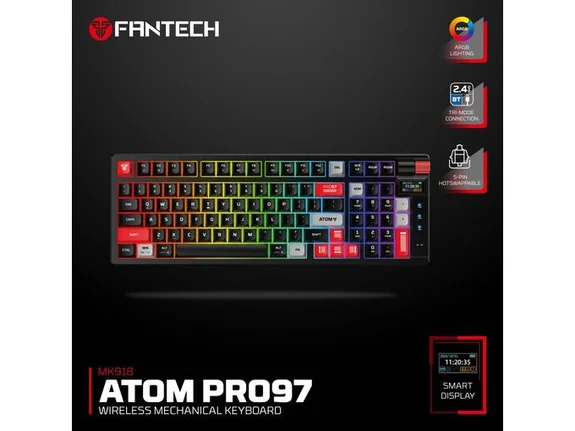 Fantech Mehanička tastatura Gaming MK918 RGB Atom PRO97 Wireless (Red switch) 220819