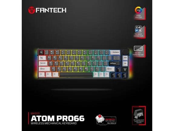 Fantech Mehanička tastatura Gaming MK919 Atom PRO66 (Red switch) 221128