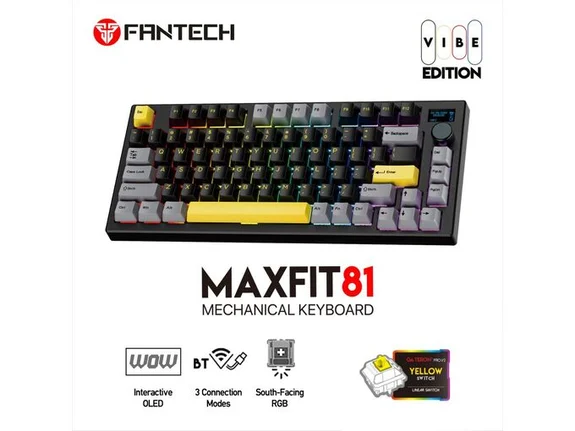 Fantech Mehanička tastatura Gaming MK910 RGB Vibe Maxfit 81 Vibrant Utility Wireless (Yellow switch) 211103
