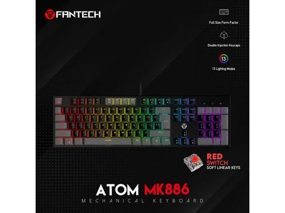 Fantech Mehanička tastatura Gaming MK886 RGB Atom (Red switch) 207880