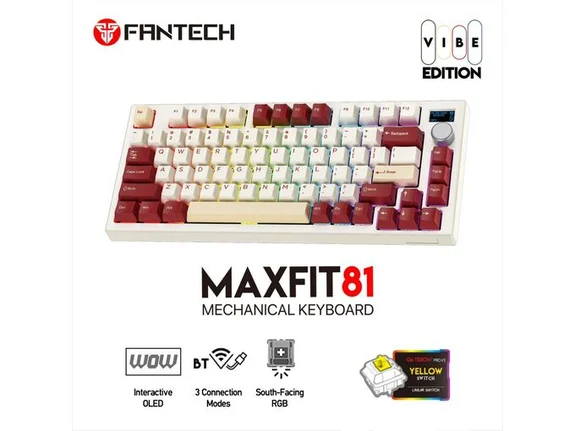 Fantech Mehanička tastatura Gaming MK910 RGB Vibe Maxfit 81 Royal Prince Wireless (Yellow switch) 211105