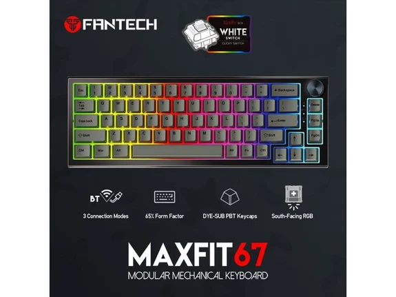 Fantech Mehanička tastatura Gaming MK858 RGB Maxfit67 (white switch) 201035