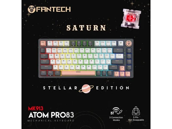 Fantech Mehanička tastatura Gaming MK913 RGB Atom PRO83 Wireless Saturn (red switch) 214013