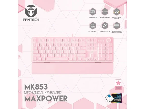 Fantech Mehanička tastatura Gaming MK853 RGB Maxpower (blue switch) Sakura 94632