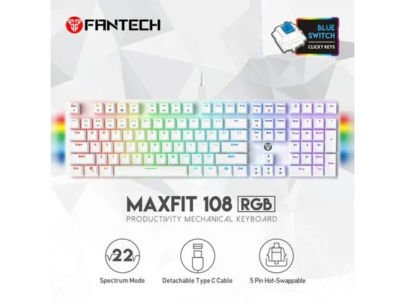 Fantech Mehanička tastatura Gaming MK855 RGB Maxfit 108 Space Edition (Blue switch) 202914