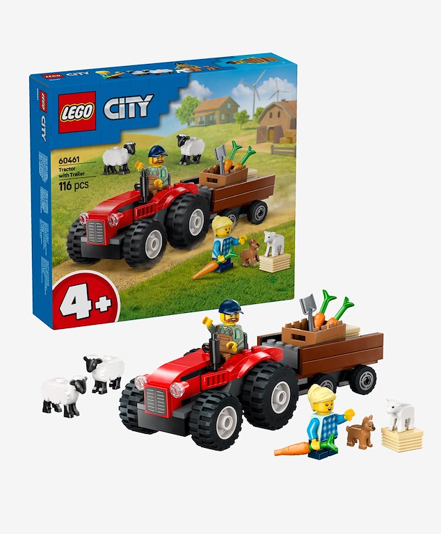 LEGO® City set Crveni traktor sa prikolicom i ovcama