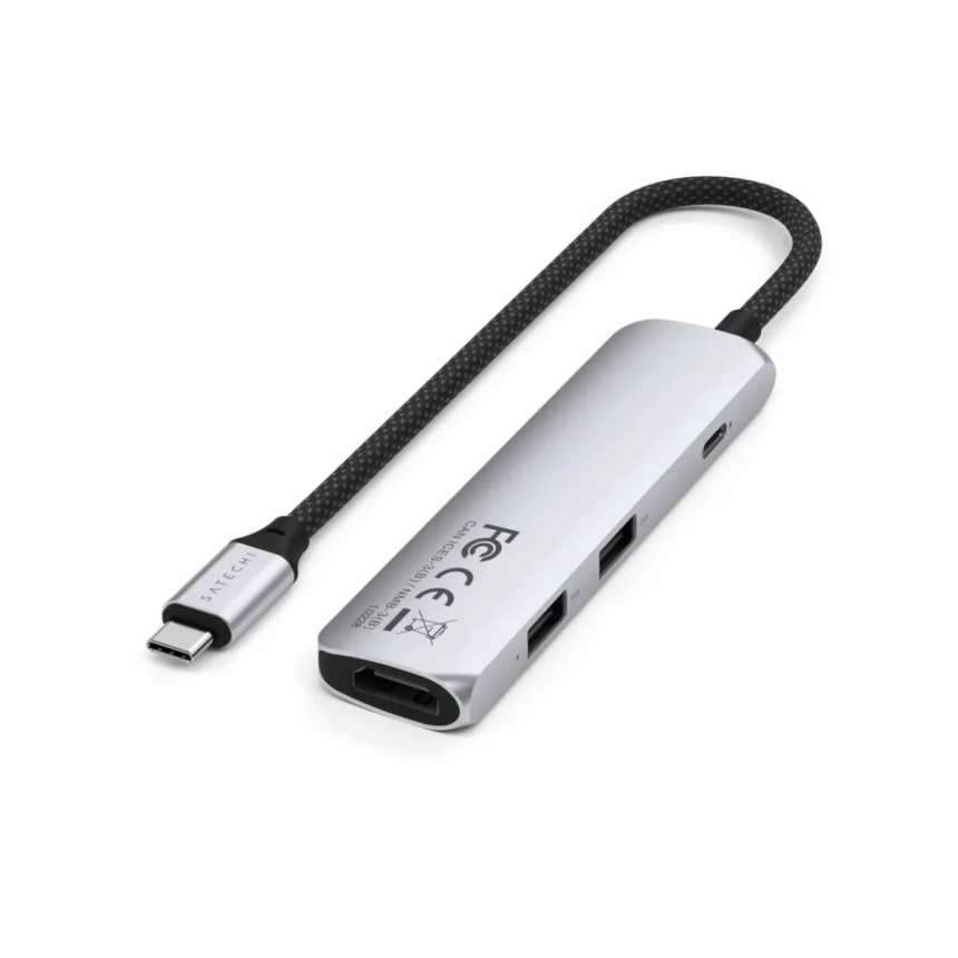 Satechi 4-in-1 USB-C Slim Multiport Adapter 4K - Silver
