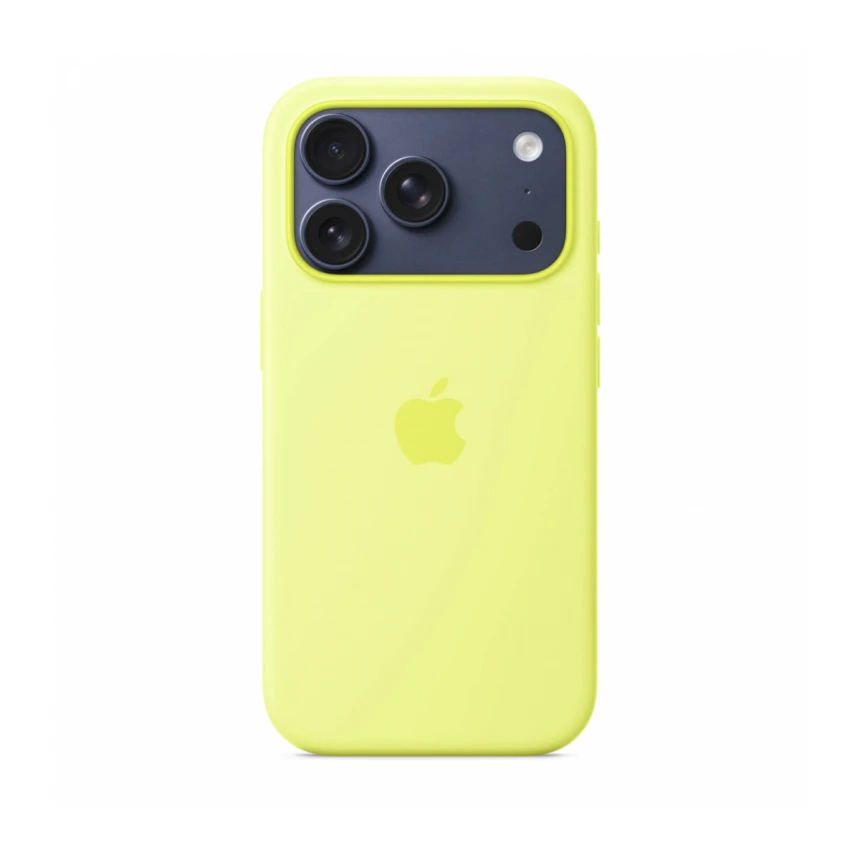 iPhone 17 Pro Silicone Case with MagSafe – Neon Yellow