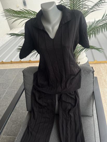 Trikotažni komplet, S/M vel, crn, 1700 din