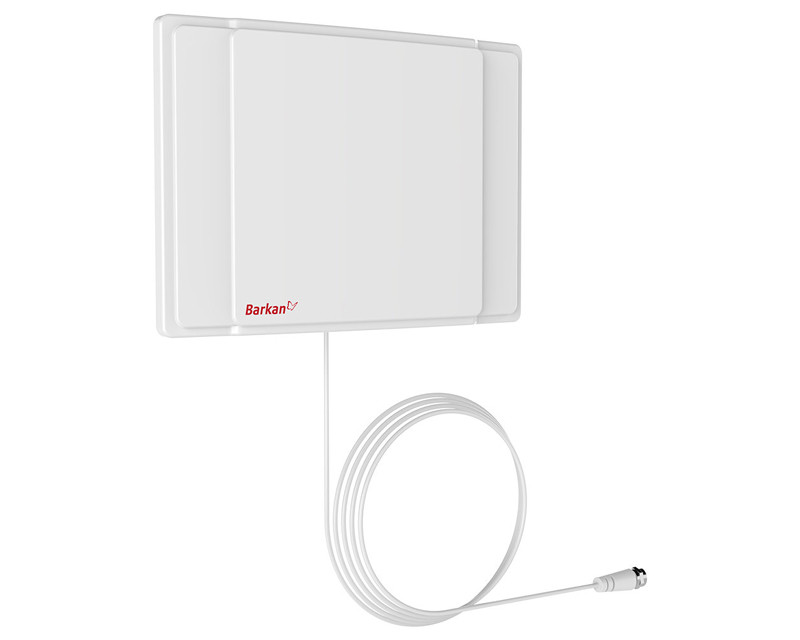 BARKAN - AF40P.W Indoor HDTV Flat TV Antenna 65 km
