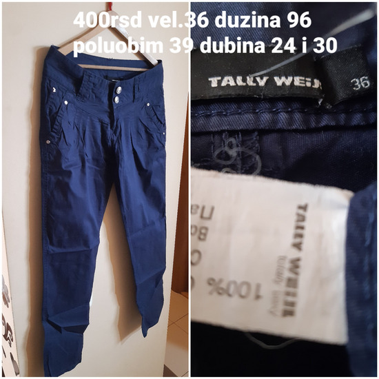 Ženske Tally Weijl tamno plave pantalone