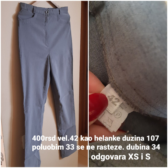 Sive ženske pantalone, model kao helanke.