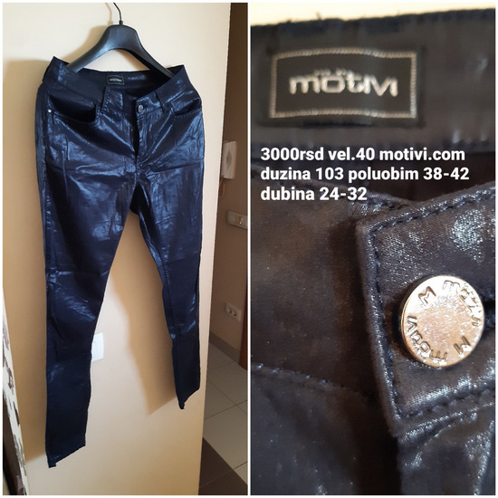 Motivi ženske pantalone sa sjajnim premazom,