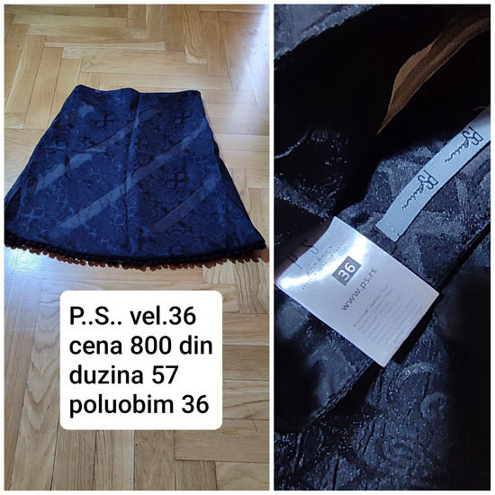 P.S. fashion suknja – veličina 36 CRNA