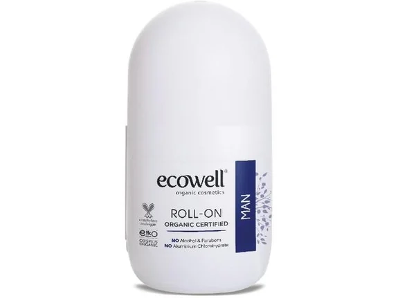 Ecowell Organski roll-on dezodorans za muškarce