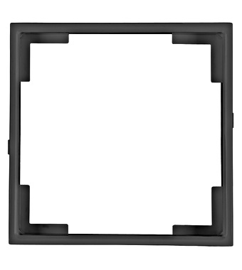 Adapter frame 55x55mm to 50x50mm, silver, 1 PU = 5 pieces
for mounting in VISIO frame CUBIC with 55x55mm, ABS, ROHS, Silver