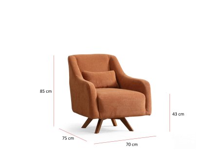 Atelier del Sofa Fotelja sa visokim naslonom Hera Orange