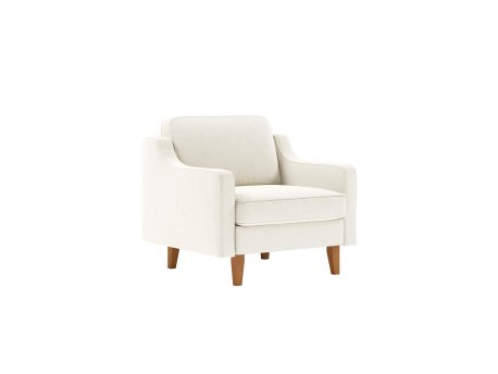 Atelier del Sofa 1-Seat Sofa fotelja Robin 1 Milk Froth Walnut