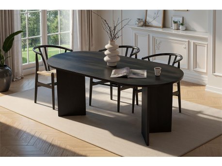 HANAH HOME Trpezarijski sto Sablin Wood Black
