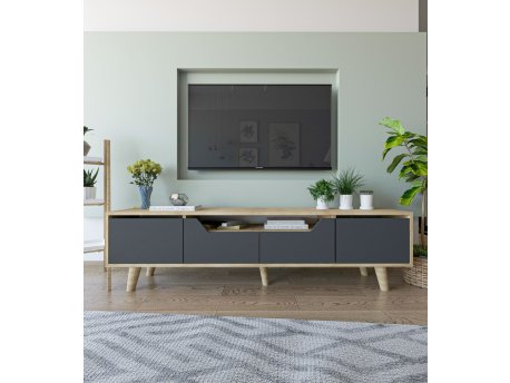 HANAH HOME TV polica Roma 180 Sapphire Oak Anthracite