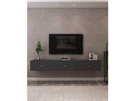 HANAH HOME TV polica Zuzu 180 Anthracite