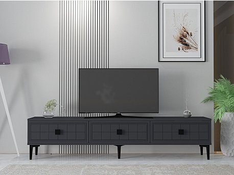 HANAH HOME TV polica Yuka 180 Anthracite