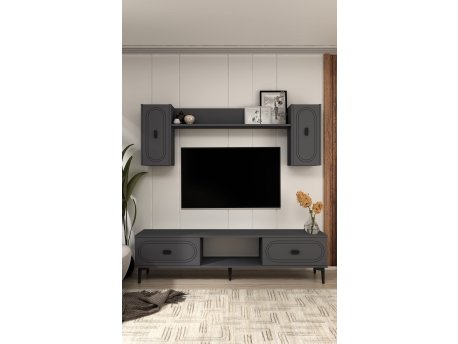 HANAH HOME TV polica Weny Anthracite