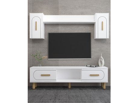 HANAH HOME TV polica Yosun Bohem White Sapphire Oak