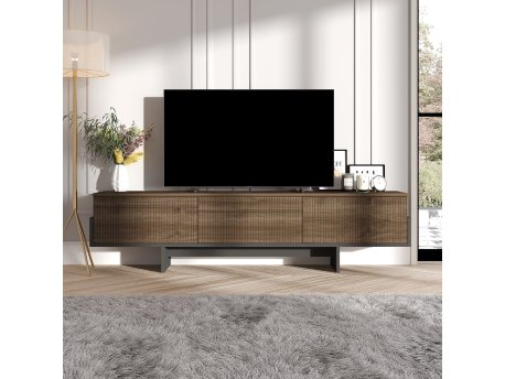 HANAH HOME TV polica Hege Walnut Black