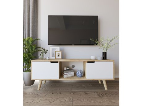 HANAH HOME TV polica Siena Sapphire Oak White