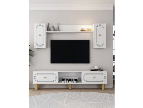 HANAH HOME TV polica Polen Bohem White