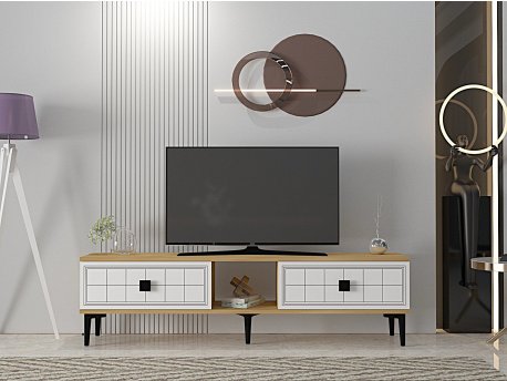 HANAH HOME TV polica Yuka 150 Sapphire Oak White
