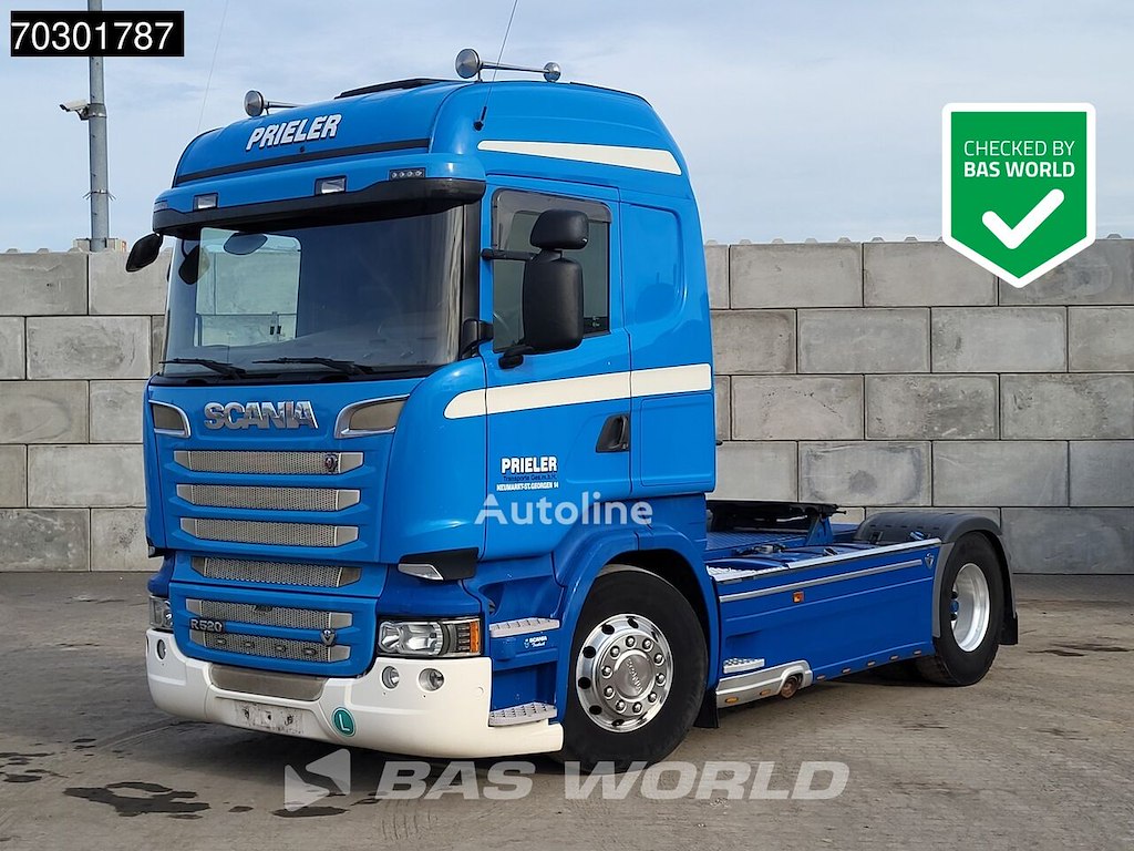Scania R520 4X2 V8 Retarder 2x Tanks Alcoa Leder tegljač