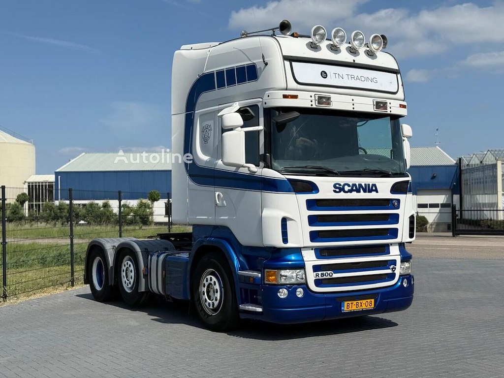Scania R 500 A 6X2/4 STEERING PUSHER, MANUEL, RETARDER, LEATHER, TOP. tegljač