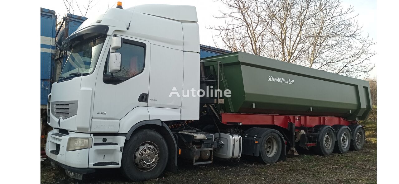 Renault Premium 450DXI tegljač + poluprikolica kipera