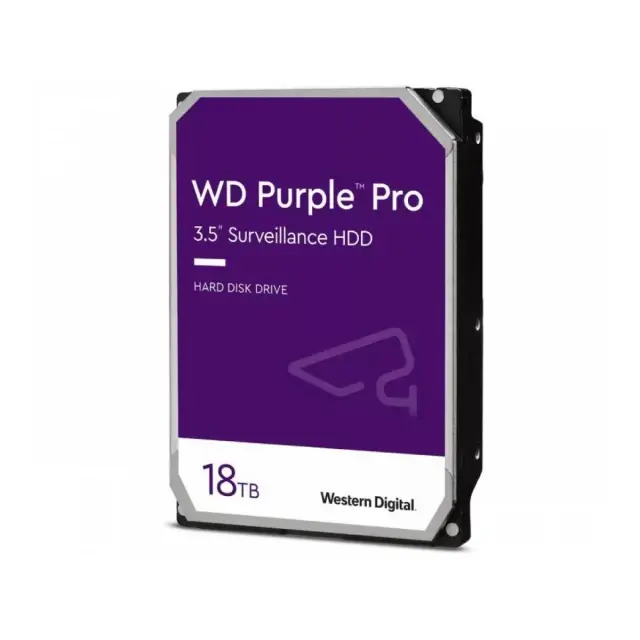 Western Digital Hard disk 18TB, 3.5" SATA III 512MB, 7.200rpm WD181PURP Purple Pro
