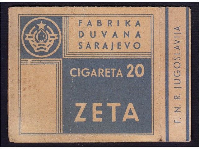 ZETA kutija cigareta sarajevo FNRJ