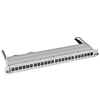 19" Patch panel 24xRJ45 (SFA,SFB), 1HU, izvlačiv, prazan,siv
1U, RAL7035 svjetlo sivi, jezičac RJ45 utikača prema dolje